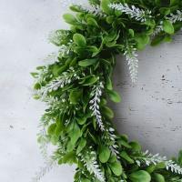 China Artificial Plant Wall Panels 35-42cm Diameter PE PP Faux Green Leaves for Landscaping for sale