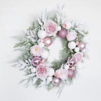 China 35-42cm Artificial Plant Wall Panels Eucalyptus Wreath for sale