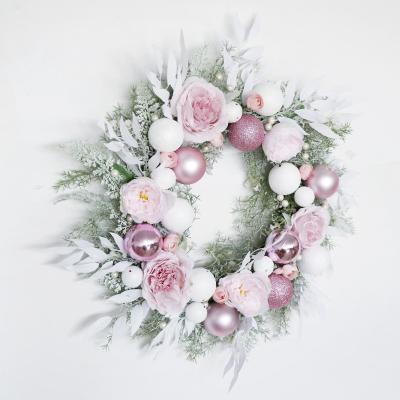 China 35-42cm Artificial Plant Wall Panels Eucalyptus Wreath for sale