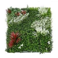 China Vertical Backdrop Panel Plastic Plant Artificial Hedge Fence Green Wall For Decoration for sale