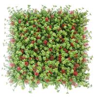 China PE Plastic Greenery Artificial Grass Wall Panels Backdrop 30mm For Indoor Decor for sale