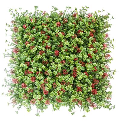 China PE Plastic Greenery Artificial Grass Wall Panels Backdrop 30mm For Indoor Decor for sale