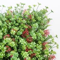 China PE Plastic Greenery Artificial Grass Wall Panels Backdrop 30mm For Indoor Decor for sale