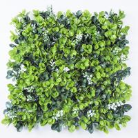 China Anti-UV Plastic Artificial Grass Wall Greenery Panels 50x50cm for Home Decoration for sale