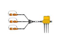 China 3 Component String 10Hz Steel Spike Length 75mm Waterproof Land Case for sale