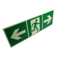 China Rectangle Subway Photoluminescent Signage Fire Evacuation Door Signs for sale