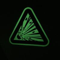 China Photoluminescent Explosive Hazard Symbol Custom Warning Signs for sale