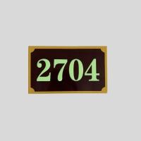 China Photoluminescent House Number Sign Glow In The Dark for sale