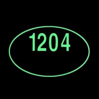 China Photoluminescent House Number Sign Glow In The Dark for sale