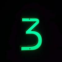 China Customized Reflective House Numbers Signs Glow In The Dark For Street Door for sale