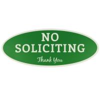 China House Custom Reflective Sign Metal Oval No Soliciting Sign Printable for sale