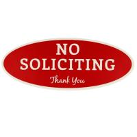 China House Custom Reflective Sign Metal Oval No Soliciting Sign Printable for sale