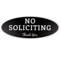 China House Custom Reflective Sign Metal Oval No Soliciting Sign Printable for sale
