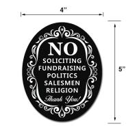 China ISO9001 No Soliciting Custom Reflective Sign Board For Home Safety for sale