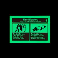 China Photoluminescent Aluminum Fire Blanket Imo Symbol Sign Glow In The Dark for sale