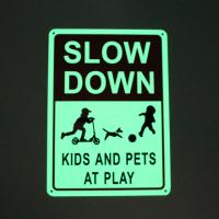 China Custom Photoluminescent Safety Products Slow Down Sign Board Kids Playing for sale