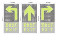 China Rectangular Brushed Aluminum Exit Sign Glow In The Dark Building Evacuation Signage for sale