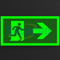 China Custom Aluminum Photoluminescent Safety Exit Sign for Hotel Evacuation for sale