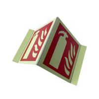 China Safety Photoluminescent Aluminum Fire Extinguisher Signs Custom for sale