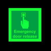 China ODM Warning PVC Photoluminescent Fire Signs Emergency Door Release Sign for sale