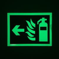 China Self Luminous Fire Extinguisher Safety Sign Direction Point Distinguisher For Hospital for sale