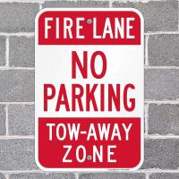 China Laminated Aluminum Safety No Parkingfire Lane Signs ODM for sale