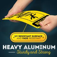 China Aluminum Photoluminescent Safety Products Caution Slippery Signs for Wet Icy Floor for sale