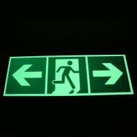 China Rectangle Photoluminescent Safety Exit Sign Aluminum PVC for sale