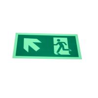 China Self Luminous Aluminum Emergency Evacuation Signs Fire Escape Plan Symbols for sale