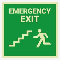 China Safety Right Photoluminescent Signs Signs Glow In The Dark Exit Lights for sale