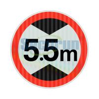 China 3mm Aluminum Safety Custom Reflective Sign 4.5M Height Restriction Road Sign for sale