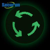 China Reflective Lanes Road Roundabout Ahead Sign Aluminum OEM for sale