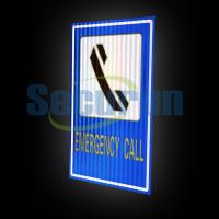 China Aluminum Custom Reflective Sign Emergency Telephone 2mm 3mm Thickness for sale