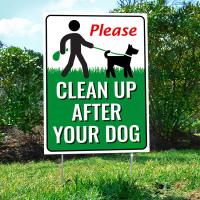 China Aluminum Custom Reflective Sign Please Clean Up After Dog HIP EGP Grade for sale