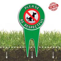 China Aluminum No Dog Fouling Sign Stake Reflective Sign Board For Yard Garden for sale