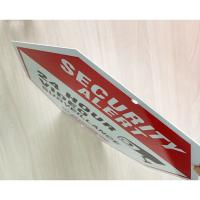 China Rustfree Metal Aluminum Reflective Security Alert Sign 11.5inch Custom for sale
