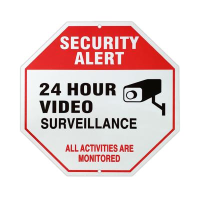 China Rustfree Metal Aluminum Reflective Security Alert Sign 11.5inch Custom for sale