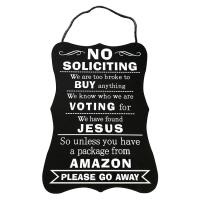 China Waterproof Custom Reflective Sign Aluminum No Soliciting For Home Business for sale