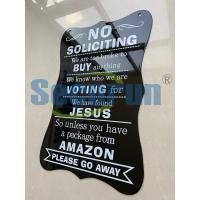 China Waterproof Custom Reflective Sign Aluminum No Soliciting For Home Business for sale