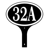 China Custom Recycled Aluminum Reflective House Numbers Mailbox Rustfree Two Sided for sale