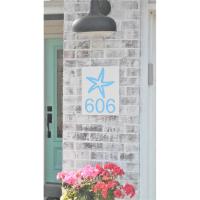 China PVC Reflective House Numbers Fluorescent Numbers For Houses for sale