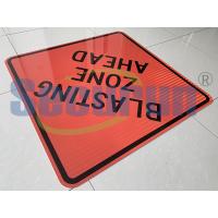 China ISO9001 Diamond Shape Blasting Zone Ahead Signage For Temporary Traffic Control for sale