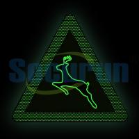 China Retroreflective Photoluminescent Signage Wildlife Deer Crossing Ahead Sign for sale