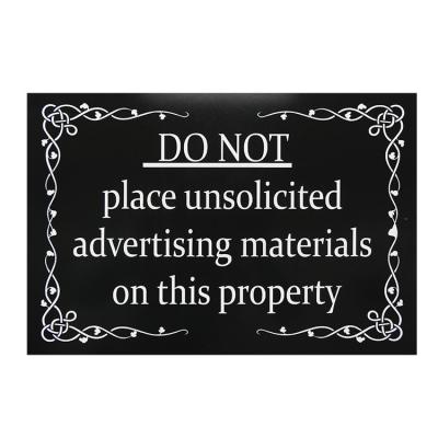 China Custom Glarefree Safety PVC Outdoor Signs Black UV Printing 2mm 3mm for sale