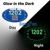China Glow In The Dark Reflective House Numbers Sign For Letterbox for sale