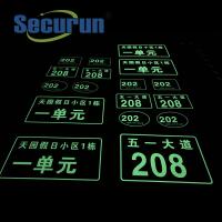 China Weatherproof Aluminum Reflective Address Numbers Signs For Building Apartment for sale