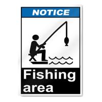 China Boat Launch Area Fishing Spot Sign Hassle free Vinyl 1mm-3mm for sale