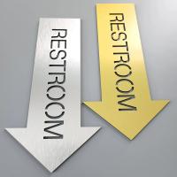 China Building Office Washroom Restroom Arrow Sign Rustproof Waterproof for sale