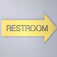 China Building Office Washroom Restroom Arrow Sign Rustproof Waterproof for sale
