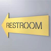 China Building Office Washroom Restroom Arrow Sign Rustproof Waterproof for sale